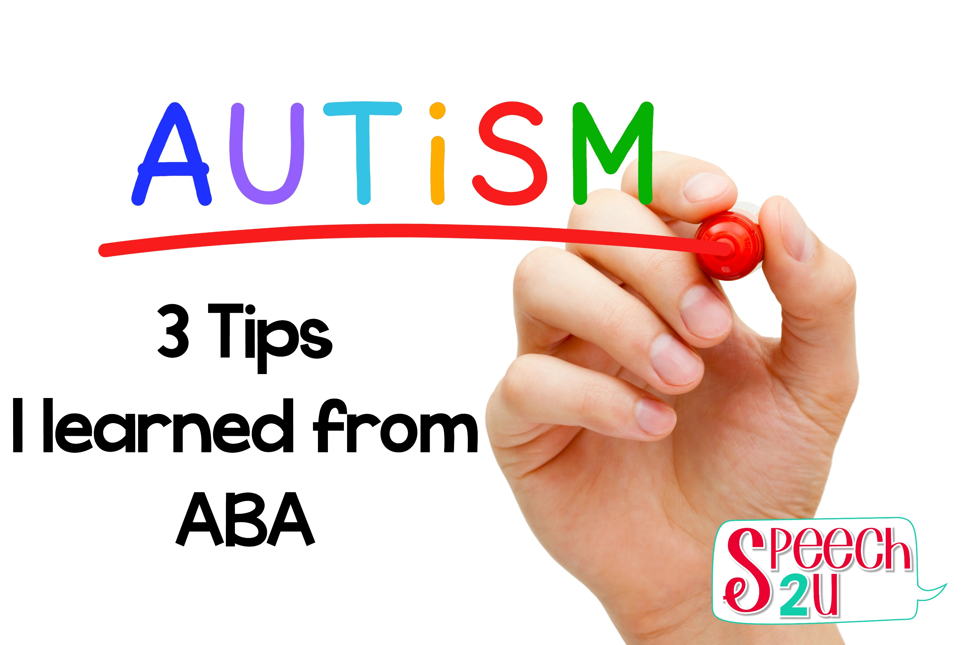 Hand writing Autism with marker on transparent wipe board. - Speech 2U